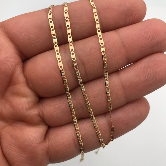 Jewelry | 1kt Tricolored Gold Chain Wcrucifixcross 20 | Poshmark